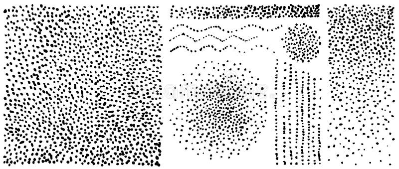 Noise Halftone Textures Set. Speckled Grunge Grain Backgrounds ...