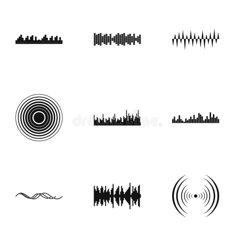 Interference Icons Set, Simple Style Stock Vector - Illustration of ...