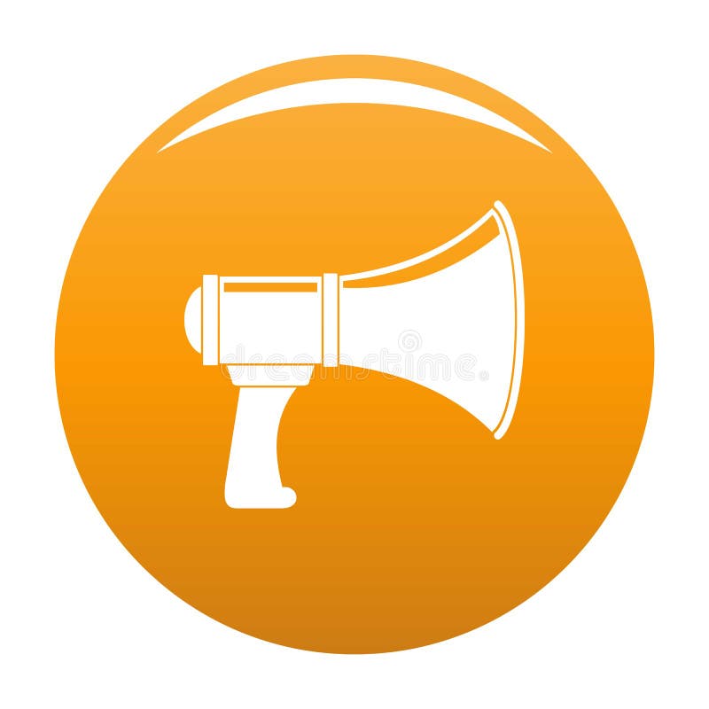 Noise of Megaphone Icon Vector Orange Stock Vector - Illustration of ...