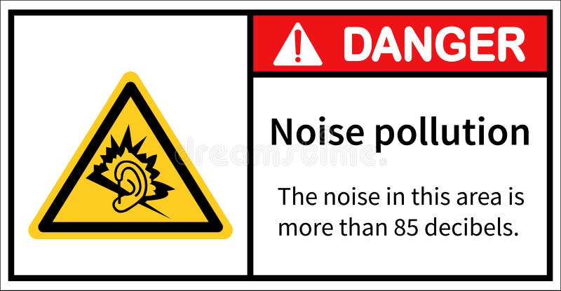 Noise Pollution Warning Sound that is Excessively Loud Stock Vector ...