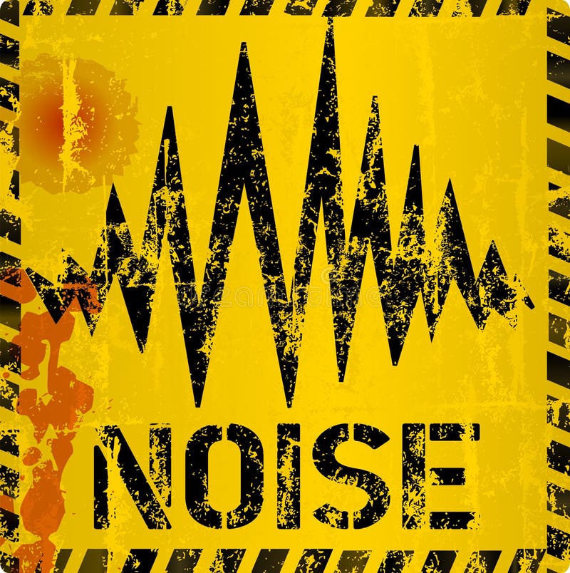 Noise warning sign stock vector. Illustration of noisily - 50045722