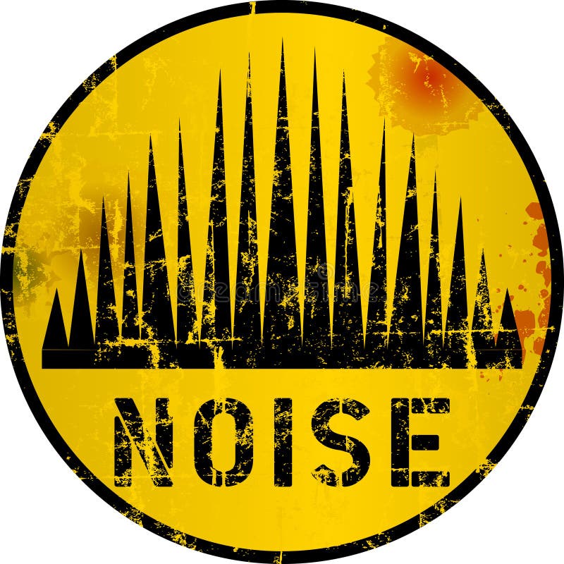 Noise warning sign, stock vector. Illustration of emblem - 97407479