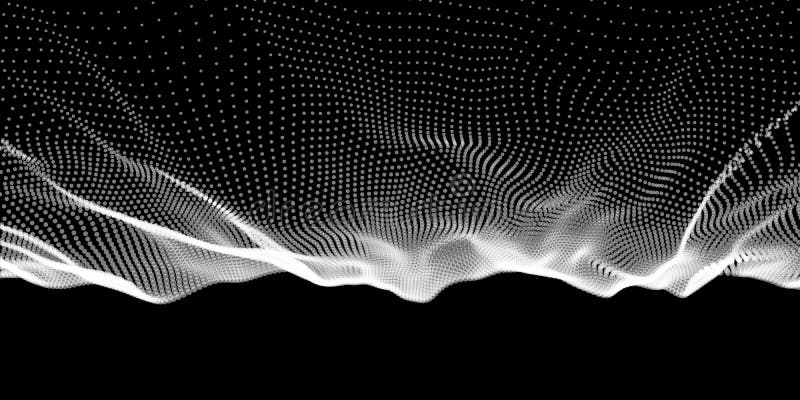 Noise Wave. Abstract Digital Particles Background Stock Illustration ...