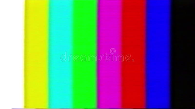 Noisy Color Bars Loop on Old Tv Screen Stock Footage - Video of card ...