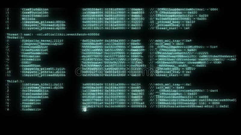 Noisy Distorted Glitched Fast Long Scrolling Programming Security Hacking Code Data Flow Stream ...