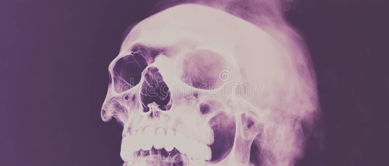 Distorted X-ray Texture Revealing Unsettling Details of a Human Skull ...