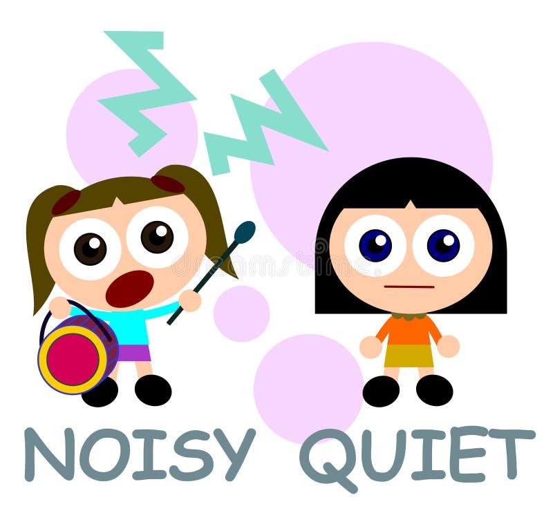 Noisy and quiet stock vector. Illustration of learning - 17386355