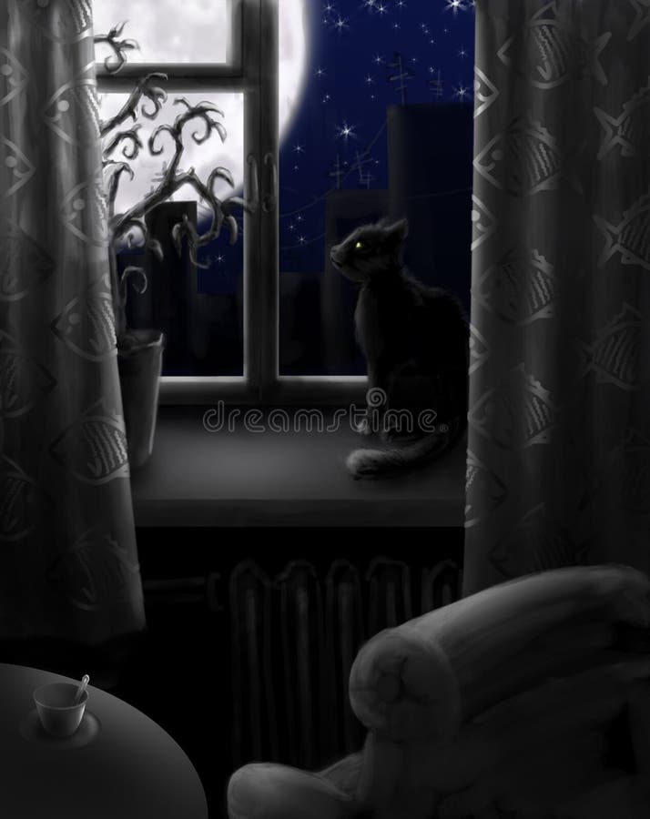 Noite sem a luz ilustração stock. Ilustração de sozinho - 13745668