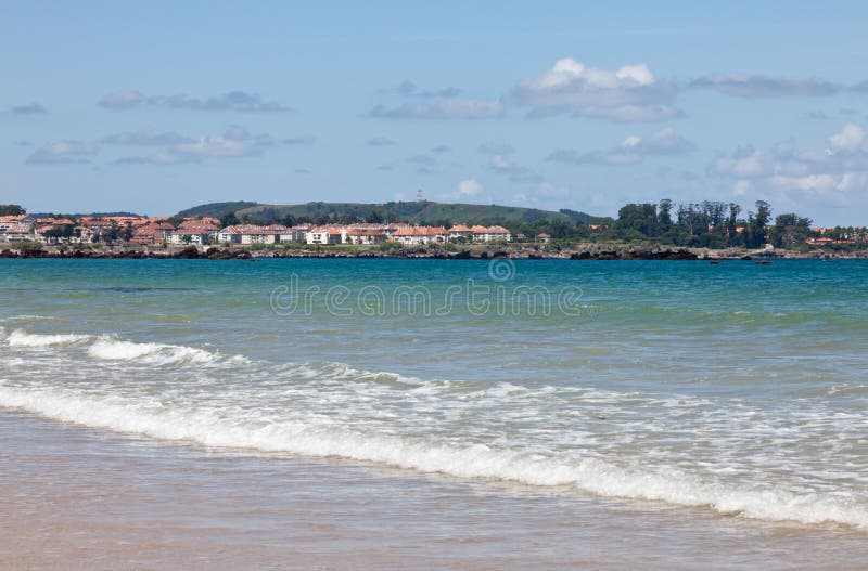 Noja beach stock image. Image of water, tourism, spain - 26101603