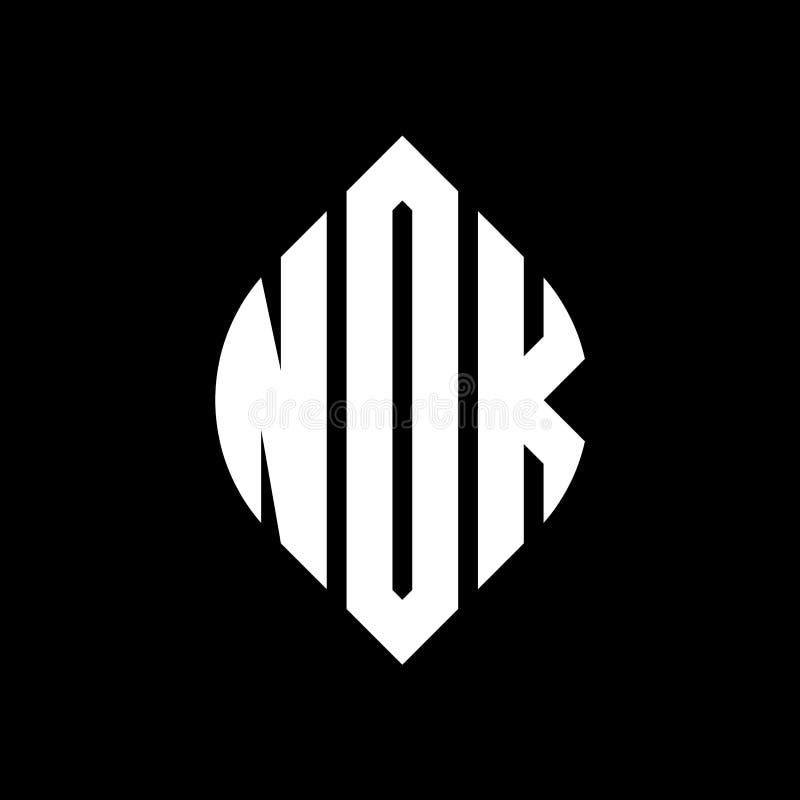 NOK Circle Letter Logo Design with Circle and Ellipse Shape. NOK ...