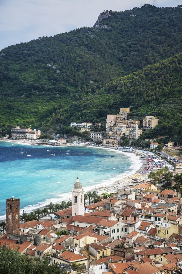 Noli Beach stock photo. Image of beach, town, noli, resort - 48380880