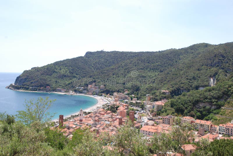 Noli, Liguria - Italy stock photo. Image of beach, bricks - 104564116