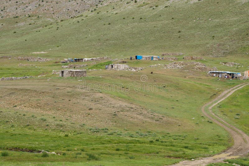 Nomad summer encampments stock image. Image of temporary - 43718101