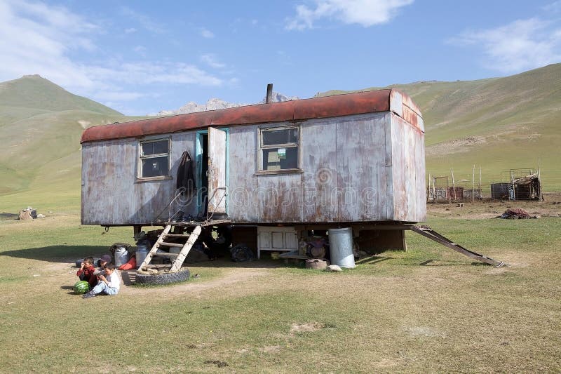 Nomadic Herder S Camp in the Mountains of Kyrgyzstan Editorial Stock ...