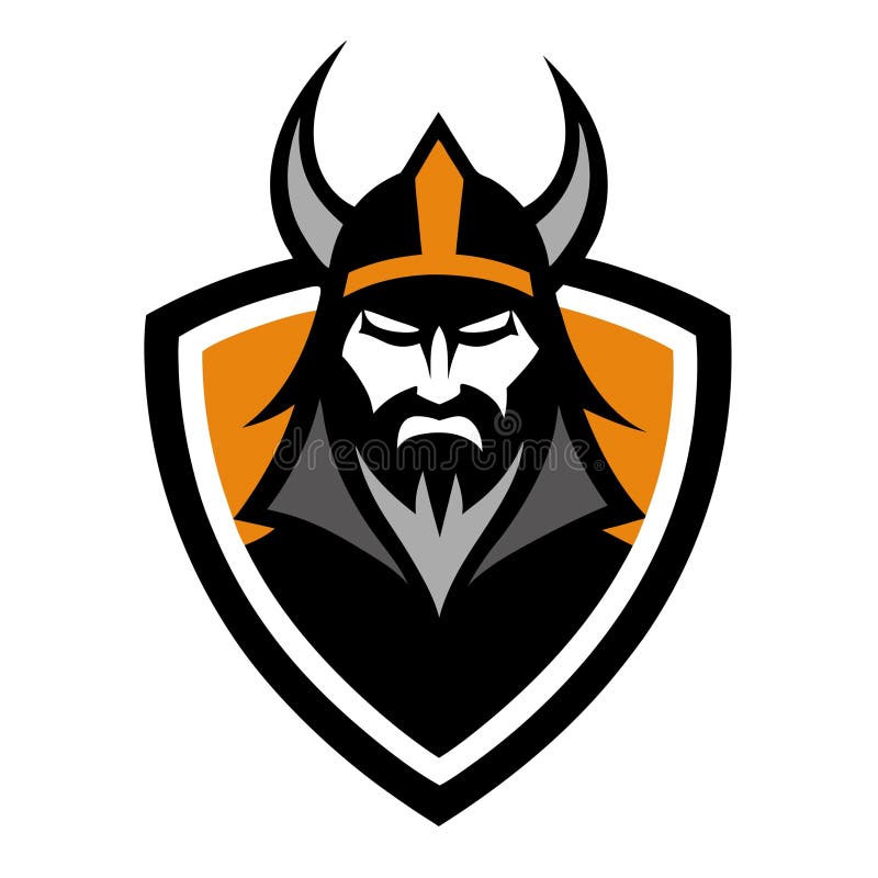 Nomadic-viking-mascot Logo-in-a-shield Stock Vector - Illustration of ...