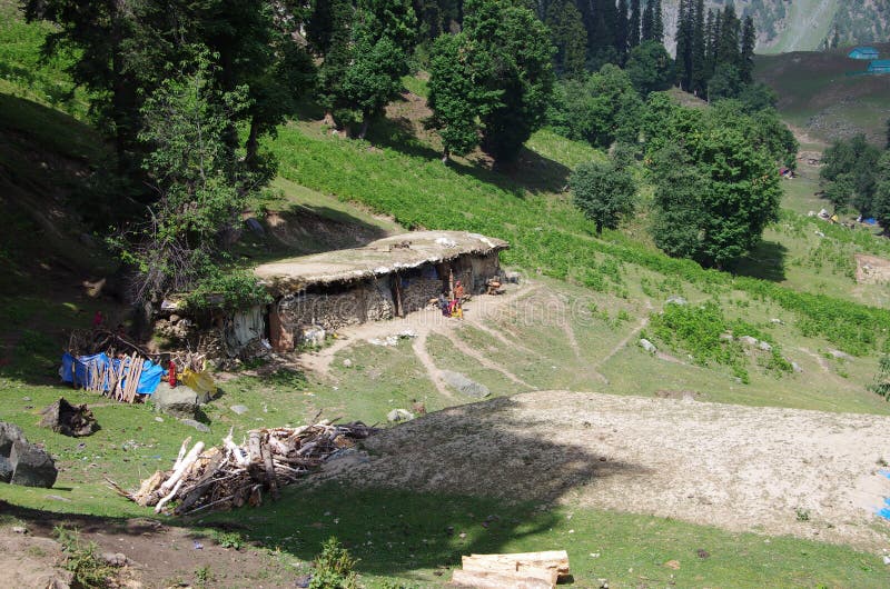 Nomadic Village in Sonamarg in Kashmir, India Stock Photo - Image of ...
