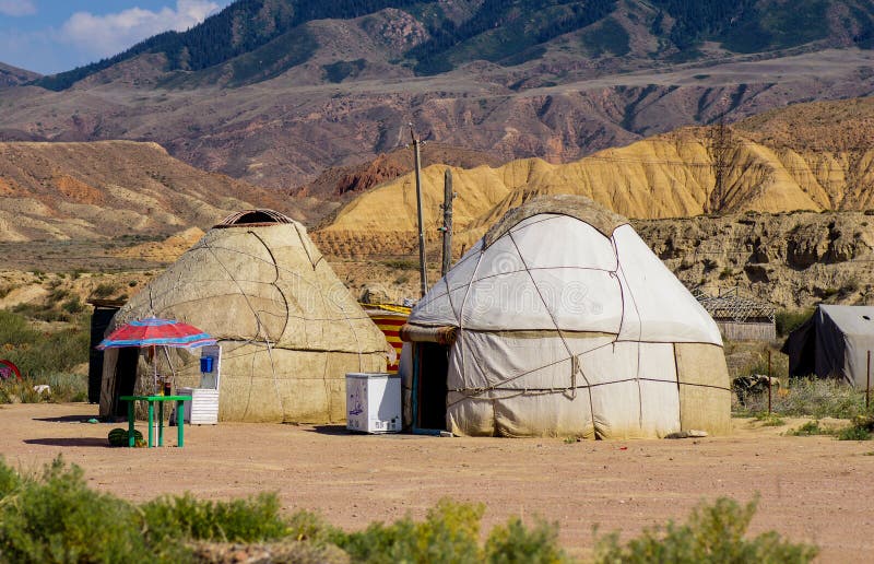 Nomadic Yurts during Summer Season Editorial Stock Photo - Image of ...