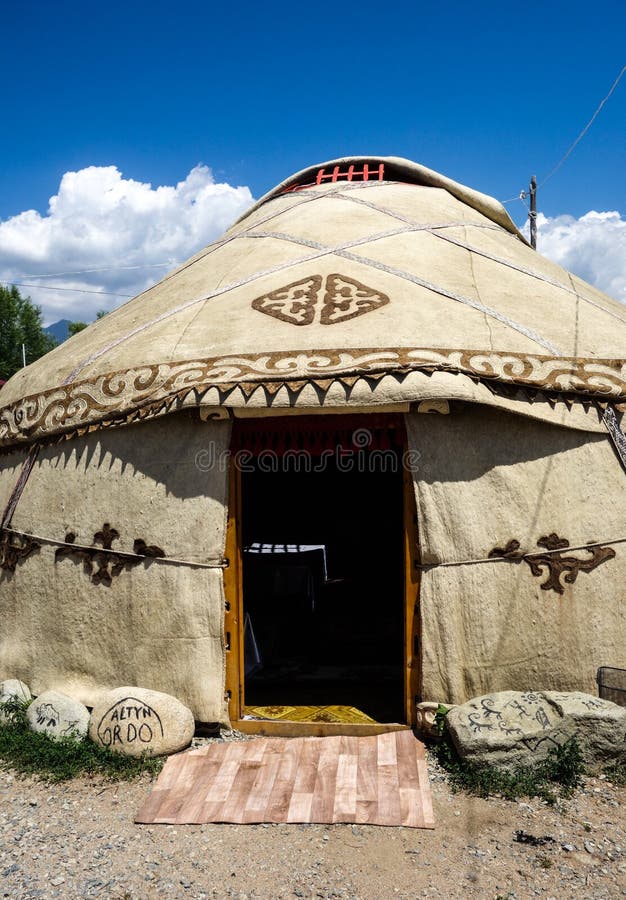 Nomadic Yurts during Summer Season Stock Image - Image of home ...