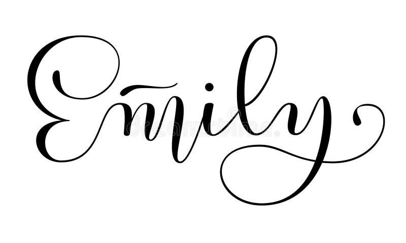 Globos Femeninos Del Texto Del Nombre De Emily Ilustración del Vector ...