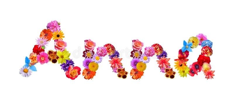 Nome Anna dei fiori illustrazione di stock. Illustrazione di ...
