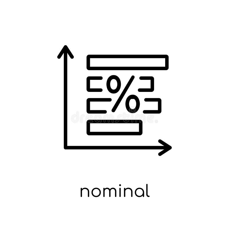 Nominal Interest Rate Icon. Trendy Modern Flat Linear Vector Nominal ...