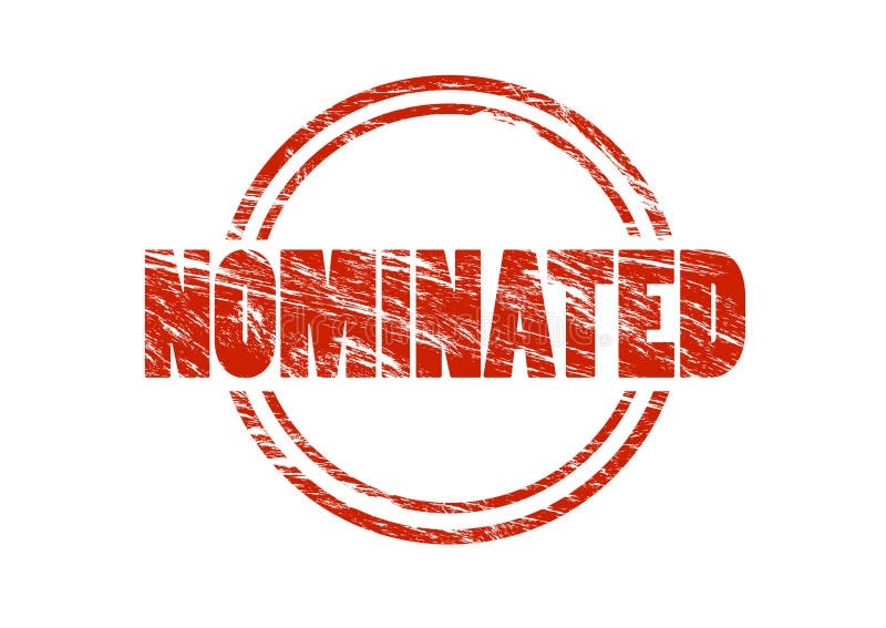 Nominated red rubber stamp stock illustration. Illustration of stamp ...