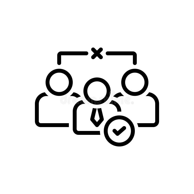 Black Line Icon for Nomination, Enrolment and Select Stock Vector ...