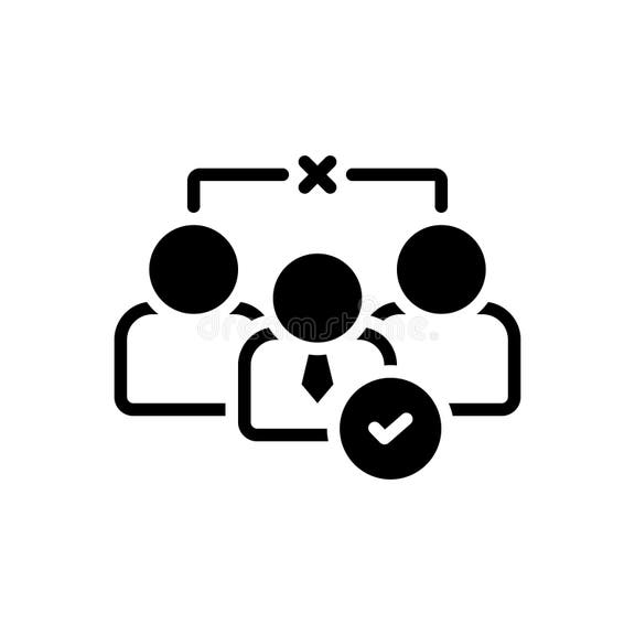 Black Solid Icon for Nomination, Enrolment and Select Stock Vector ...