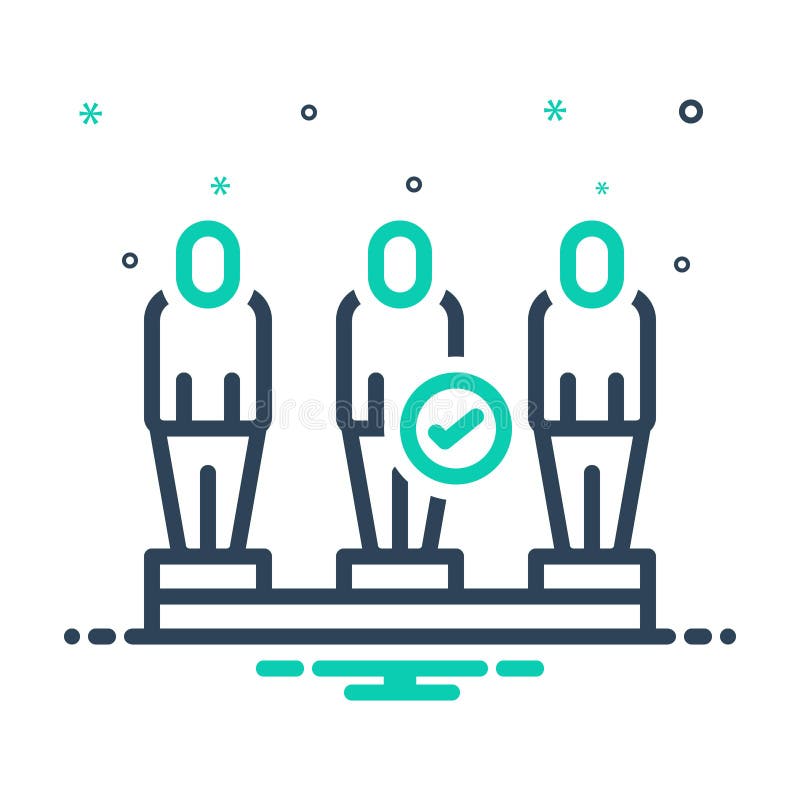 Mix Icon for Nomination, Enrolment and Choice Stock Vector ...