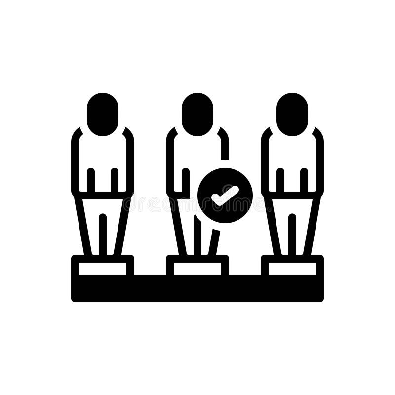 Black Solid Icon for Nomination, Enrolment and Choice Stock ...