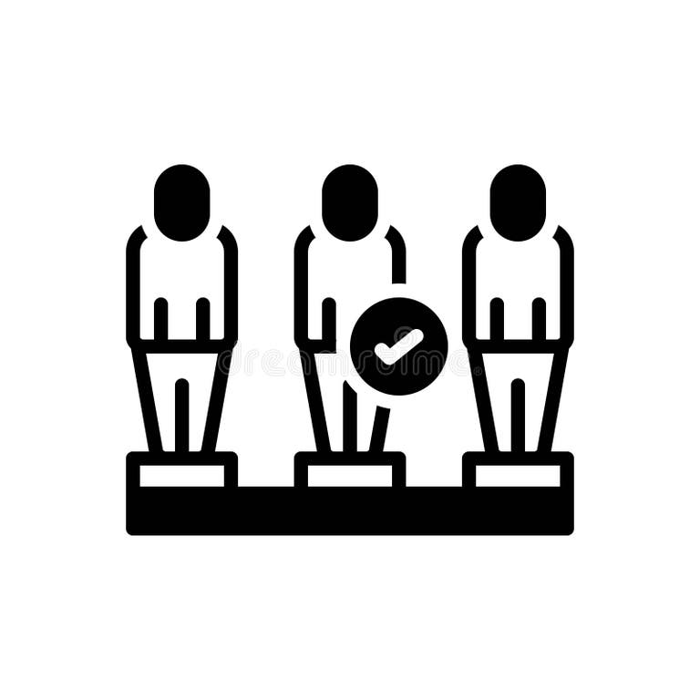 Black Solid Icon for Nomination, Enrolment and Choice Stock ...