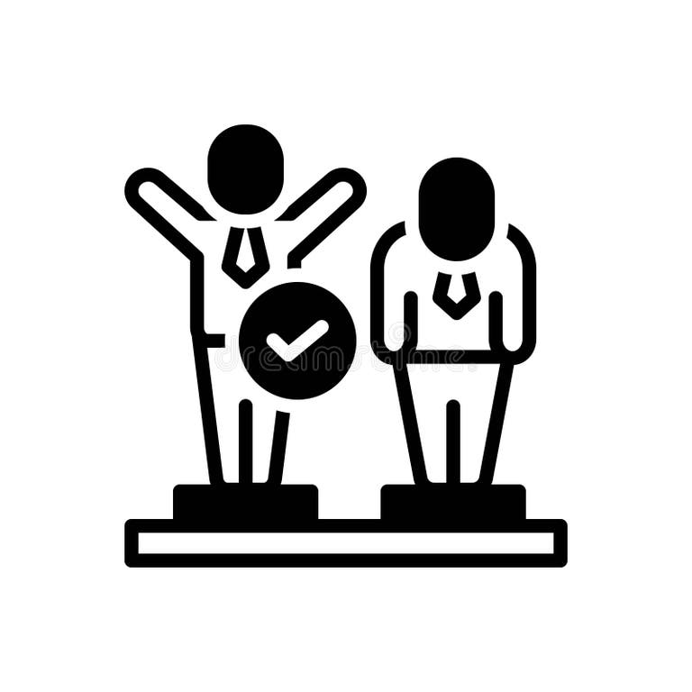 Black Solid Icon for Nominations, Enrolment and Employee Stock Vector ...