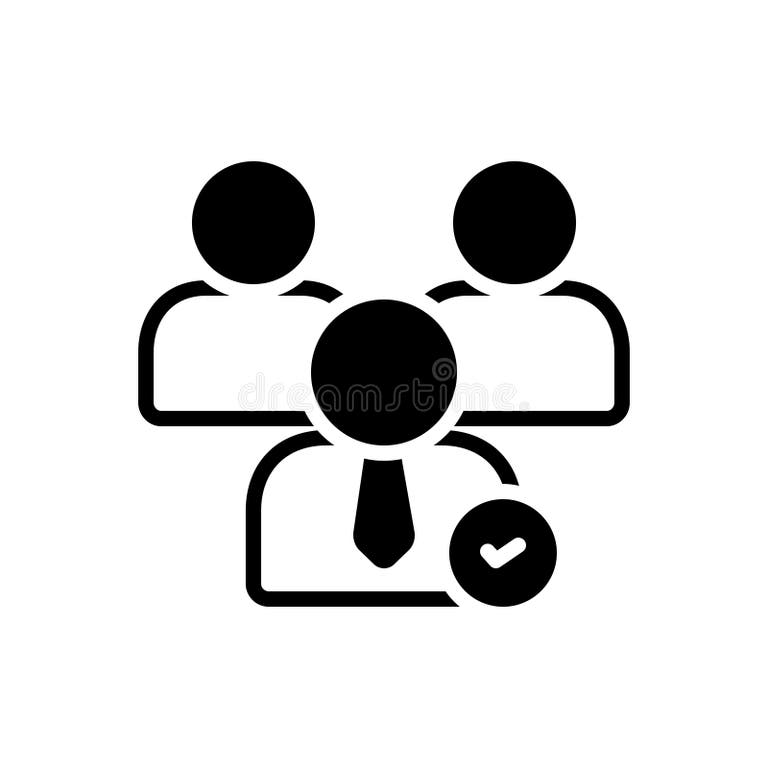 Black Solid Icon for Nominees, Candidacy and Claimant Stock Vector ...