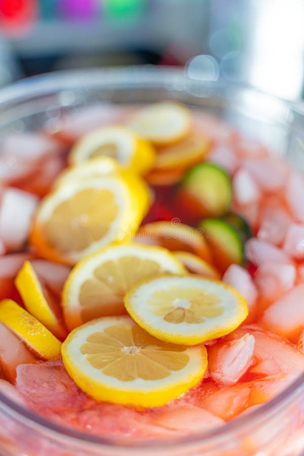 Non Alcoholic Fruit Punch in Dispenser Ready To Drink Stock Photo ...