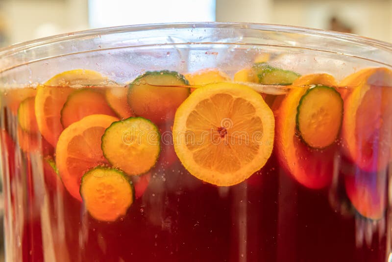 Non Alcoholic Fruit Punch in Dispenser Ready To Drink Stock Photo ...