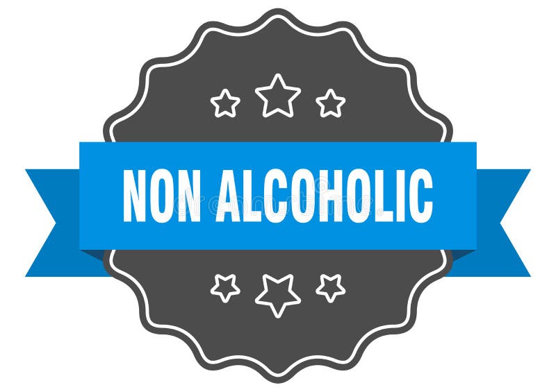 Non alcoholic stock vector. Illustration of blue, label - 124280027