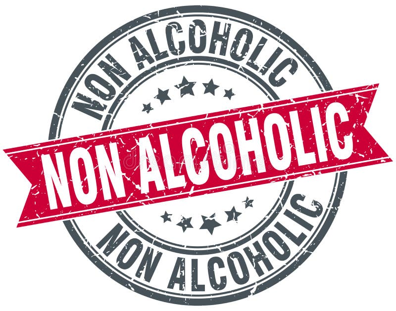 Non Alcoholic Round Ribbon Isolated Label. Non Alcoholic Sign Stock ...