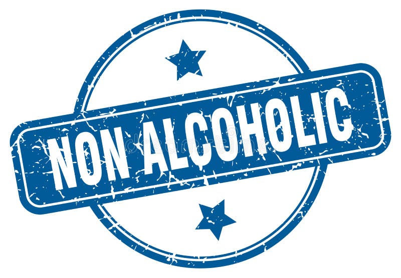 Non Alcoholic Round Icon Stamp. Zero Alcohol Sign Seal. Alcohol Free ...