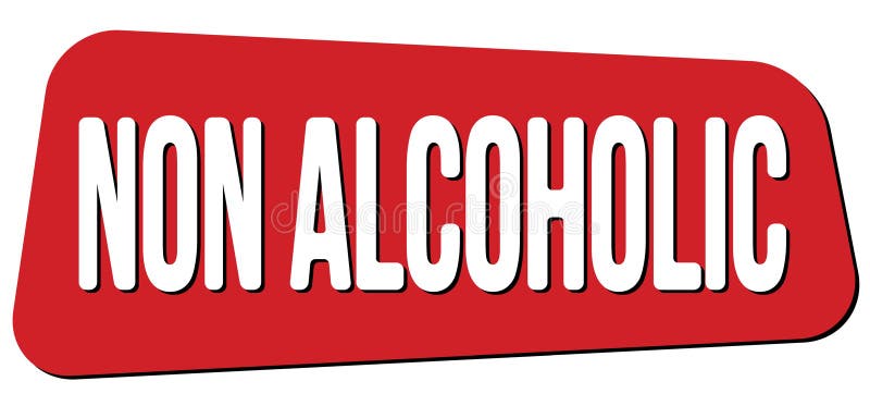 NON ALCOHOLIC Text on Red Trapeze Stamp Sign Stock Illustration ...
