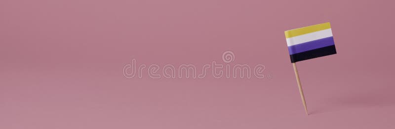 Non-binary Pride Flag in a Web Banner Format Stock Photo - Image of ...