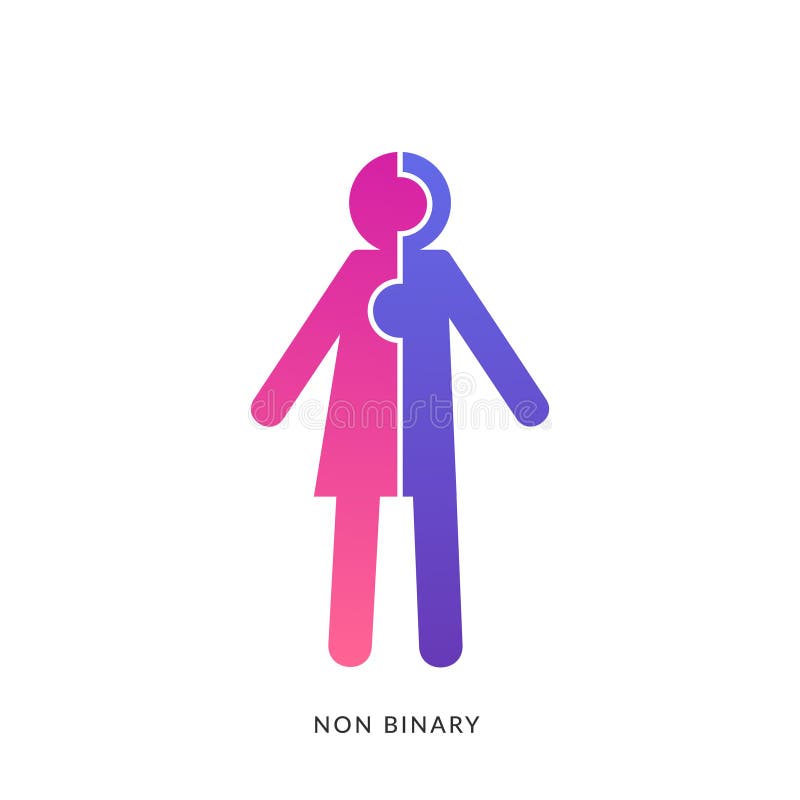 The Non Binary Toilet Sign. Isolated Vector Sign Stock Illustration ...