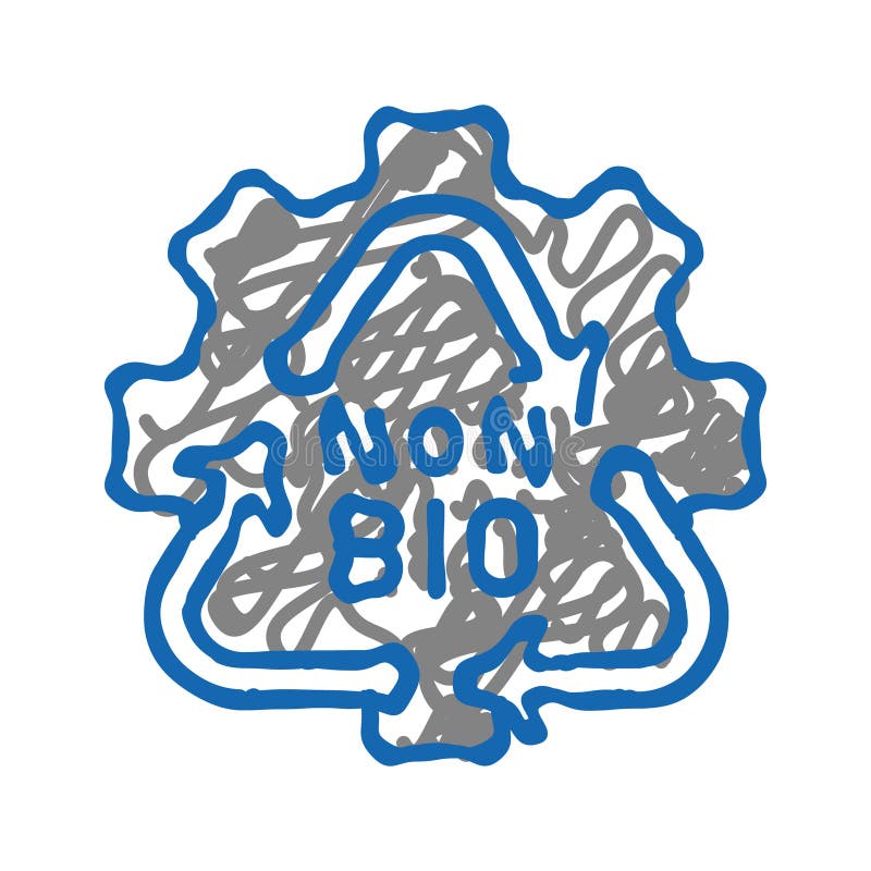 Non Biodegradable Waste Sorting Icon Doodle Illustration Stock ...