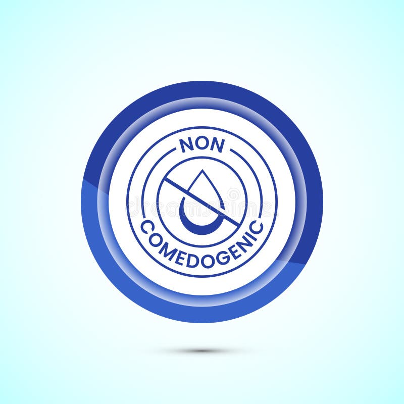 Non Comedogenic Icon Design Illustration, Non Comedogenic Label Sign ...