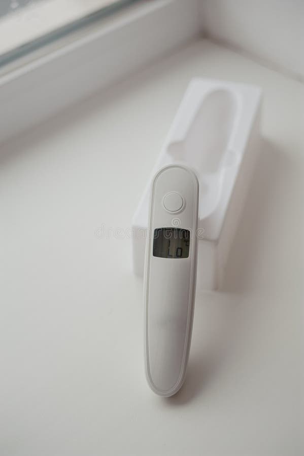 Non-contact Thermometer on a White Background for Measuring Body ...