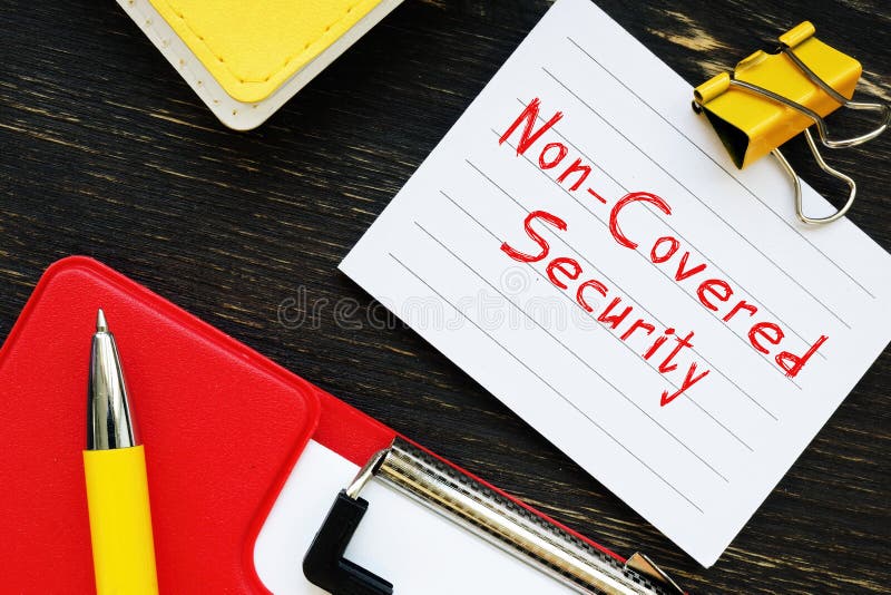 Non-Covered Security Sign on the Page Stock Photo - Image of ratio ...