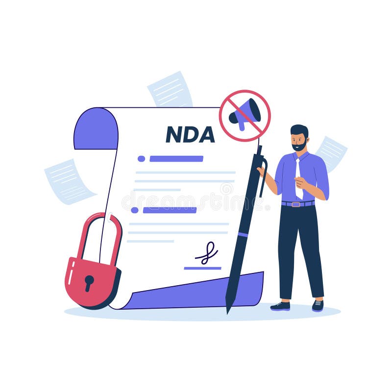 Non-disclosure Agreement Contract Concept Stock Vector - Illustration ...
