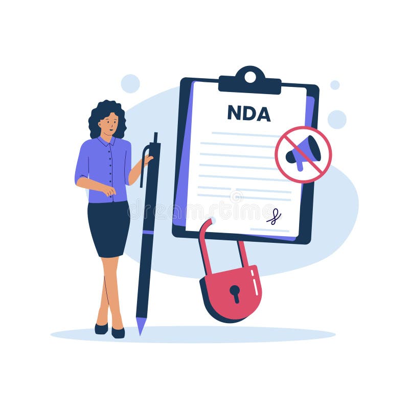 Non-disclosure Agreement Contract Concept Stock Illustration ...