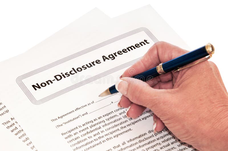 Non Disclosure Agreement Isolated on White Stock Photo - Image of ...