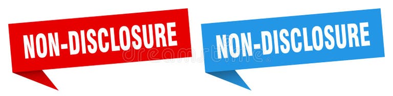 Non-disclosure Banner. Non-disclosure Speech Bubble Label Set Stock ...