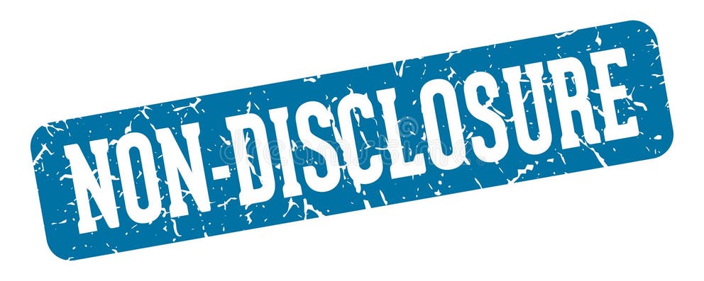 Non-disclosure Rectangular Sign. Non-disclosure Stamp Stock Vector ...